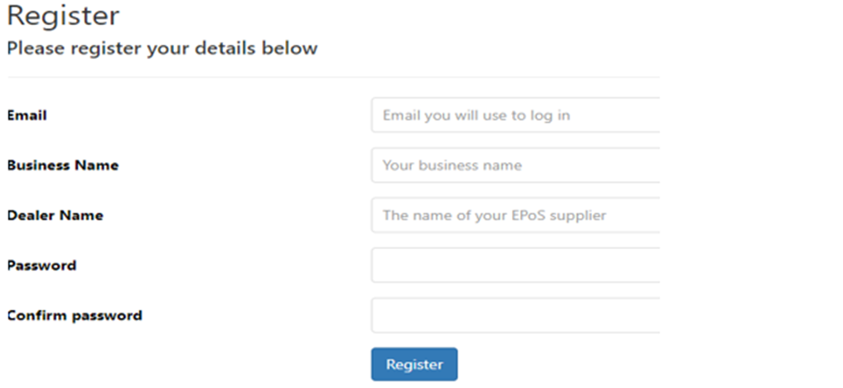 Registering An Account On SamTouch Office - Samtouch EPOS Solution